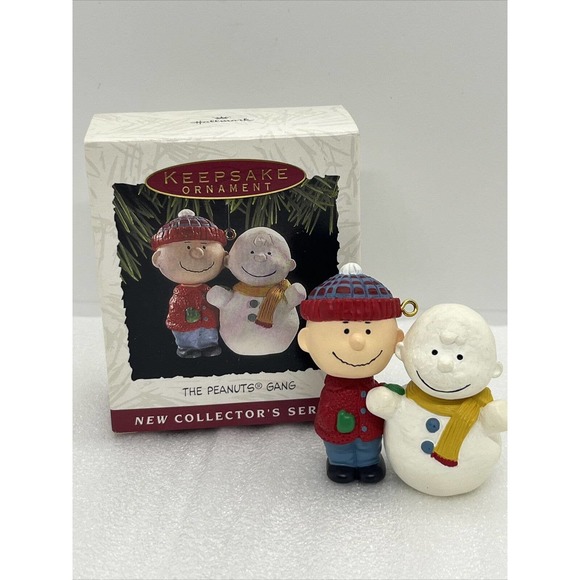 Hallmark | Holiday | 993 Hallmark Charlie Brown Snowman Ornament 1st In ...